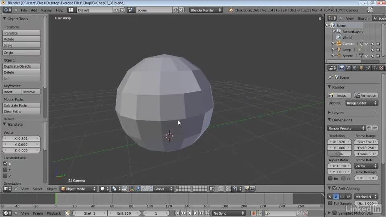 Lynda Blender Essential Training updated Jun 20.2017 - 15 Smooth shading objects - نماشا